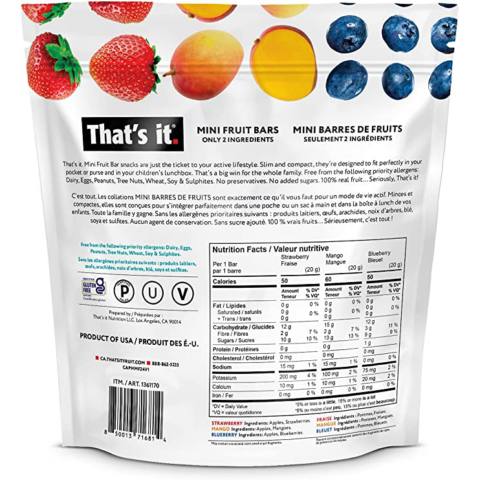 That's it. Mini Fruit Bars Variety - Your Source for Allergy-Friendly ...